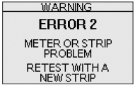OneTouch® Ultra®2 – Error Warning Error 2