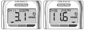 OneTouch Verio Flex® - Reviewing past results on your meter